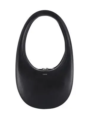 Coperni Mini Handbag With Circular Double-ended Zip - Black