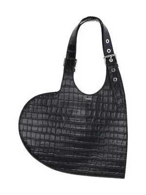 Coperni Minimalist Cow Leather Shoulder Bag - Black