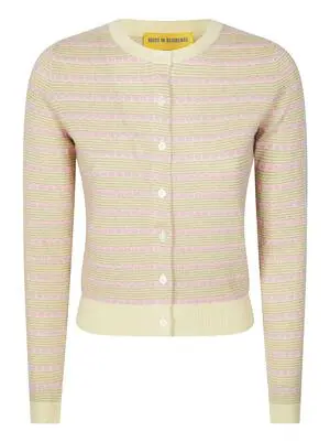Guest In Residence GUEST IN RESIDENCE Pebble Stripe Jane Cashmere Cardigan Beige
