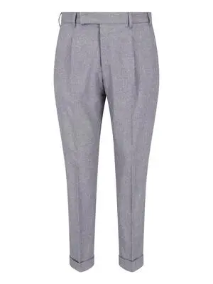 PT TORINO Tailored Pleated Trousers - Grey