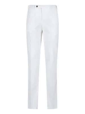 PT TORINO Lyocell-blend Tailored Trousers - White