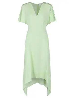 Stella McCartney Stella McCartney Satin-Blend Midi Dress Green