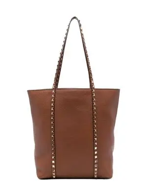 Valentino Garavani Rockstud Tote Handbag - Brown