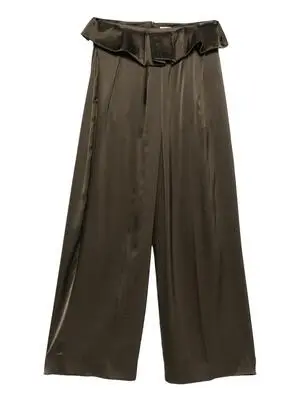 Khaite Kira Silk Trousers - Green