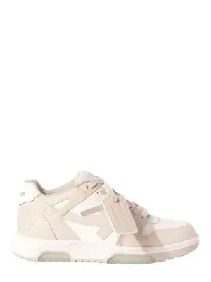 Off-White Out Of Office" Leather Sneakers - Beige