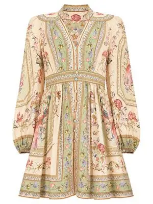 Zimmermann Roselight" Mini Dress - Multicolour