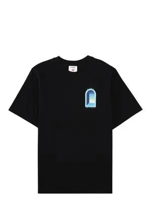 Casablanca T-shirt Con Stampa - Black