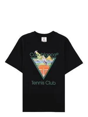 Casablanca T-shirt Con Stampa - Black