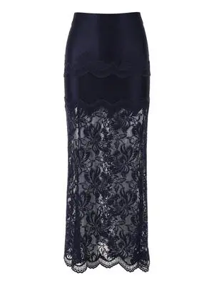 PACO RABANNE Rabanne Midi Skirt In Lace And Jersey