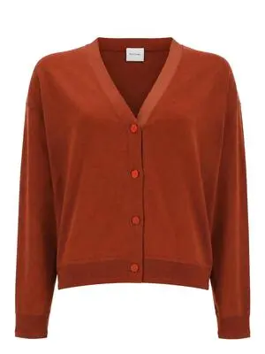 Paul Smith Cardigan In Lana - Orange