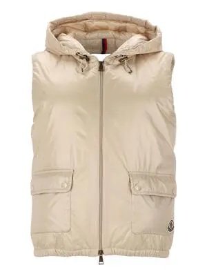 Moncler Lansette Puffer Gilet - Beige