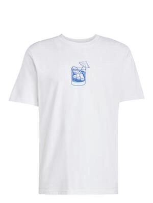 Adidas Lounge Drink Graphic Tee Shirt - White