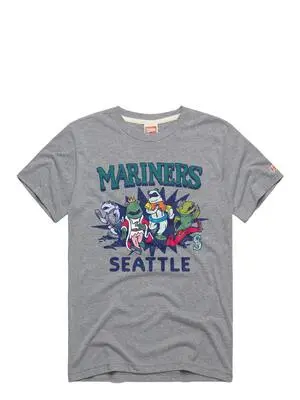 HOMAGE Seattle Mariners Tri-blend Hyperlocal T-shirt - Gray