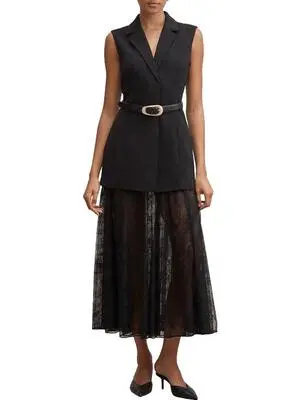EVER NEW Shanae Belted Lace Maxi Dress - Black