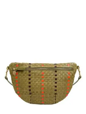 CLARE V. Clare V. Grande Fanny Woven Leather Belt Bag