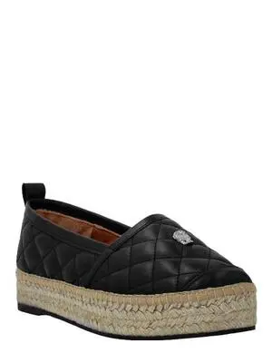 Philipp Plein Matelassé Skull Espadrilles - Black