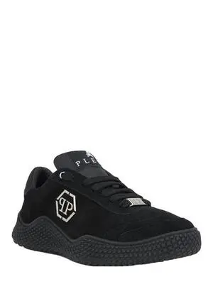 Philipp Plein Suede Runner Sneakers - Black/black