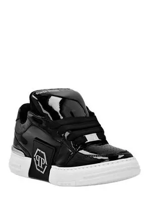 Philipp Plein Super Street Lo-top Sneakers With Hexagon Detail - Black