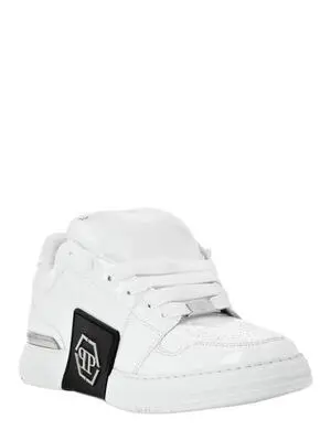 Philipp Plein Super Street Lo-top Sneakers With Hexagon Detail - White