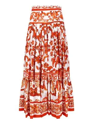 Dolce & Gabbana Maxi Skirt "majolica - Multi