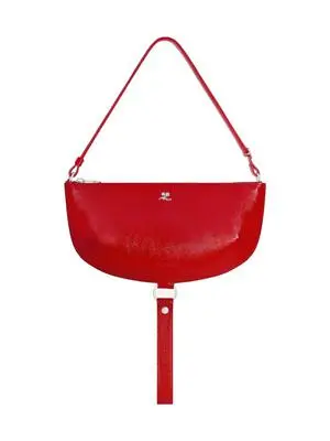 COURREGES Holy Eclipse Naplack Leather Bag - Red