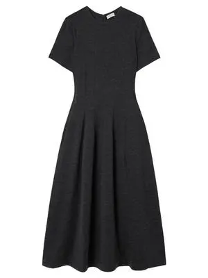 Brunello Cucinelli Short Sleeve Midi Dress - Grey