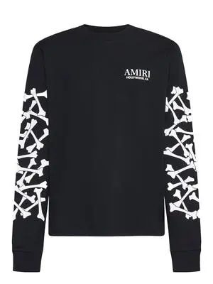 Amiri Bone Printed Crewneck T-shirt - Black