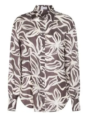 Brunello Cucinelli Brunello Cucinelli Printed Long-Sleeve Shirt To
