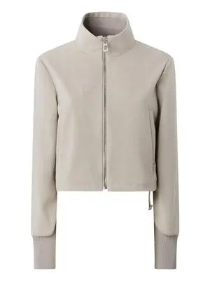Pinko Zip-fastening Ribbed-cuff Jacket - Nude