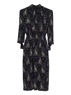 Prada Graphic-printed Crepe Shirt Dress - Black