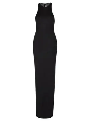 SAINT LAURENT Saint Laurent Sleeveless Crewneck Maxi Dress With Logo Detail