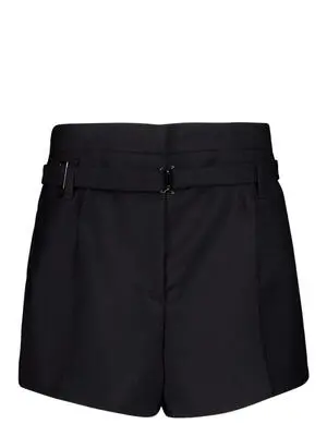 Prada Belted High-waisted Shorts - Black