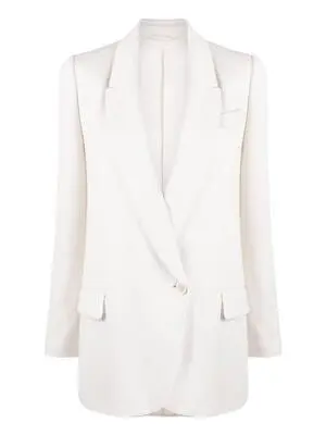 Brunello Cucinelli Single-breasted Tailored Blazer - White
