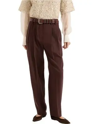 Brunello Cucinelli Monili Embellished Tailored Trousers - Black