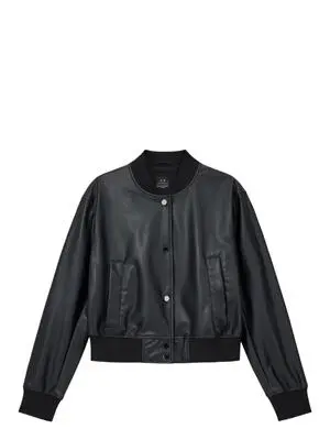 Armani Exchange Zipper Bomber Jacket - Black
