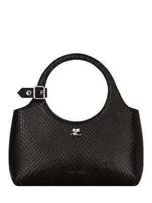 COURREGES Mini Holy Shoulder Bag - Black