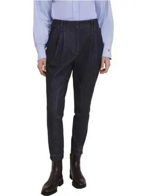 Brunello Cucinelli Monili Embellished Denim Trousers - Black