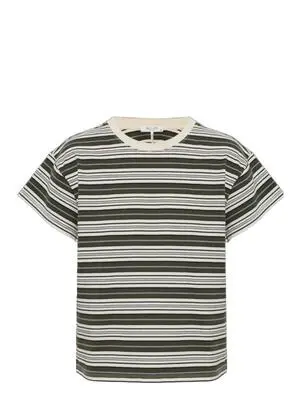 Rag & Bone Striped Loose Knit T-shirt - Green