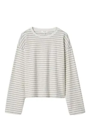 Rag & Bone Kelly Boxy Striped Long-sleeve Tee - Coppermult