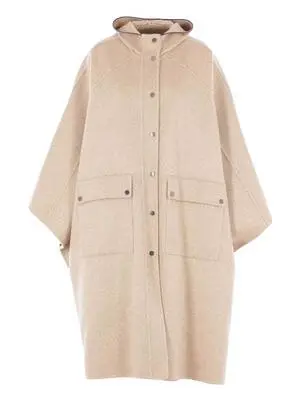 Brunello Cucinelli Hooded Cape - Nude