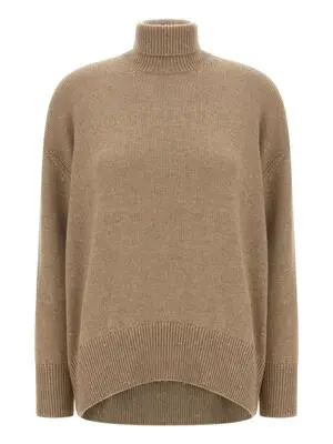 Brunello Cucinelli Sequin Embellished Turtleneck Jumper - Brown