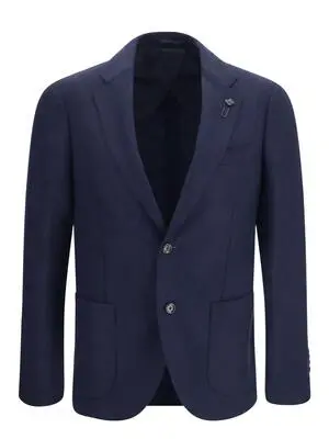 LARDINI Lardini Patch Pocket Single-Breasted Blazer Black