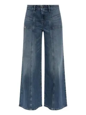 DIESEL® Belt-loop Wide-leg Jeans - No