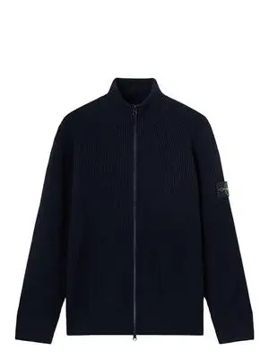 Stone Island Stand-collar Zip-up Cardigan - Blue