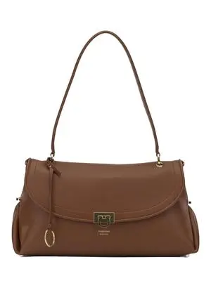 FERRAGAMO Medium 'gancini' Shoulder Bag - Brown