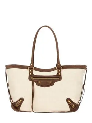 Balenciaga Balenciaga Zippered Tote Bag With Top Handle Beige