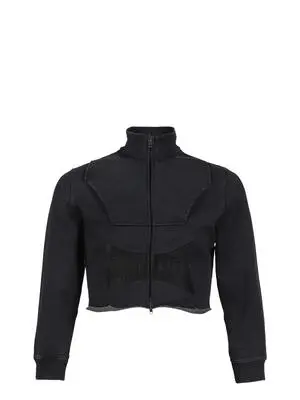 Vetements Cropped Sweatshirt - Black