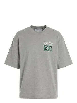 Off-White Loose-fitting T-shirt With Contrasting Logo - Grey