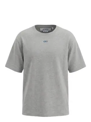 Off-White Logo Printed Crewneck T-shirt - Light Gray