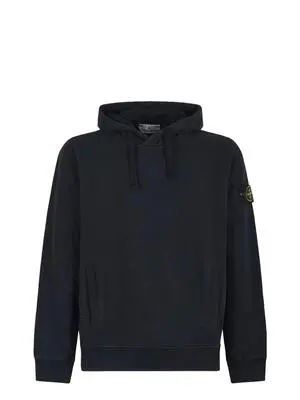 Stone Island Long Sleeve Hooded Sweatshirt - Black